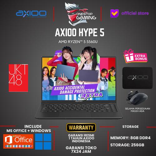 Promo AXIOO HYPE 5 Ryzen 5 5500U 8GB 256GB Windows 11 Pro / DOS 14" FHD ...