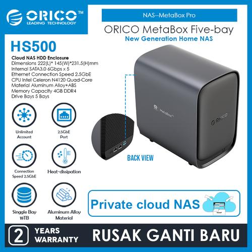 Jual ORICO MetaBox Five-bay home private cloud NAS HDD Enclosure - HS500 - Jakarta Utara ...