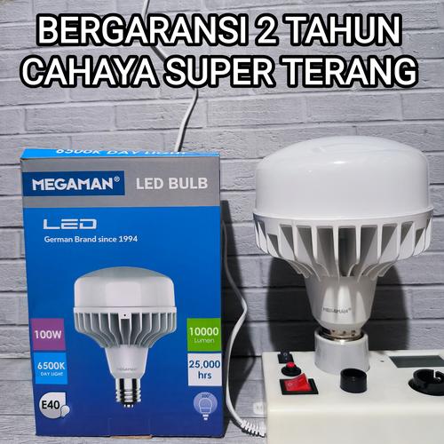 Jual LAMPU LED 100W DAYLIGHT MEGAMAN 100 WATT 6500K BOHLAM PUTIH FITING ...
