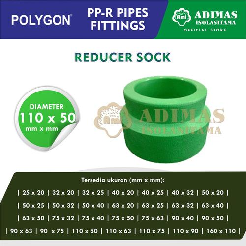 Jual Fitting PPR Polygon Reducer Sock Diameter 110 mm x 50 mm Sambungan ...