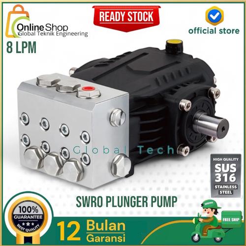 Jual SWRO Plunger Pump high pressure pump 8Lpm 100 Bar 1,5KW LB0810 ...