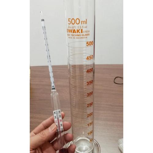 Jual Paket Hydrometer with Thermometer untuk Solar Complete with Gelas ...