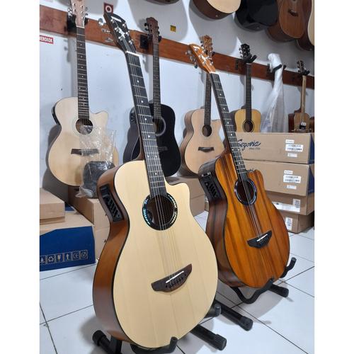 Jual gitar akustik natural tanam besi - natural, tanpa equalizer - Kota ...