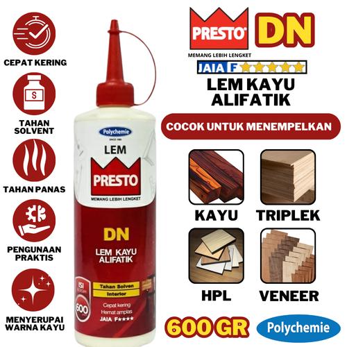 Jual LEM KAYU ALIFATIK PRESTO DN 600G LEM PRESTO LEM KAYU SERBAGUNA LEM ...