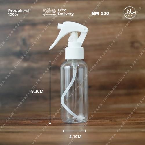 Jual BOTOL PET BM 100ML CLEAR & TRIGER SPRAYER BURUNG KUNCI PUTIH ...