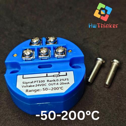 Jual RTD PT100 PT-100 Temperature Transmitter -50-200 C Output 4-20mA ...