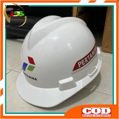 Jual Helm Safety Pertamina Standard SNI Warna Putih - Helm Safety MSA V ...