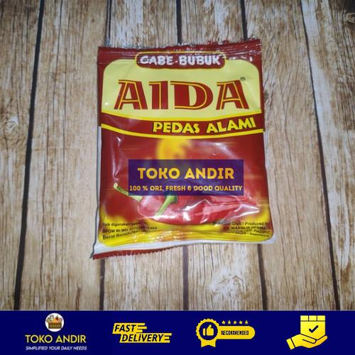 Jual Aida Cabe Bubuk 25gr Cabe Kering Halus Pedas Alami Bumbu Masak ...