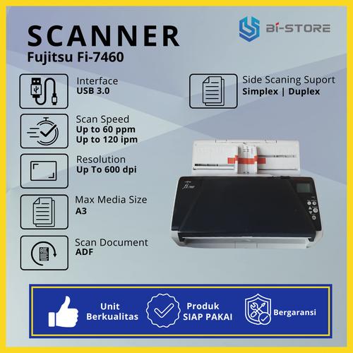 Jual Scanner A3 Fujitsu Fi-7460 Bisa Scan Ukuran A3 Kecepatan Hingga 60 ...