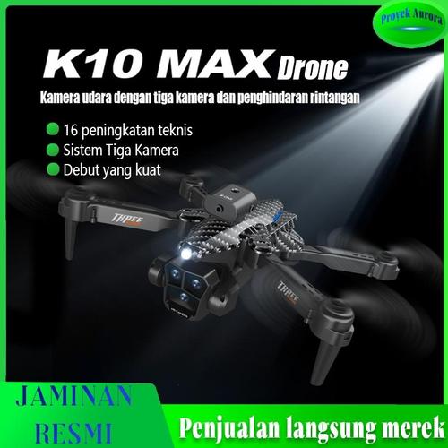 Jual DRONE K10MAX/BATERAI DUA/KAMERA DUA/TIGA DALAM SATU LENSA/TUBUH SERAT KARBONTAMPAKNYA KEREN ...