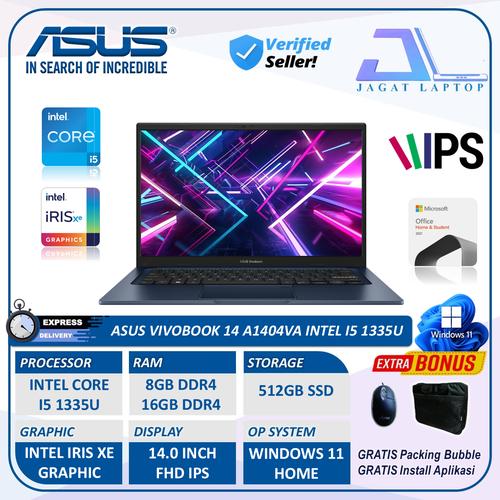 Jual Asus Vivobook 14 A1404VA VIPS551 Intel I5 1335u 16GB DDR4 512GB ...