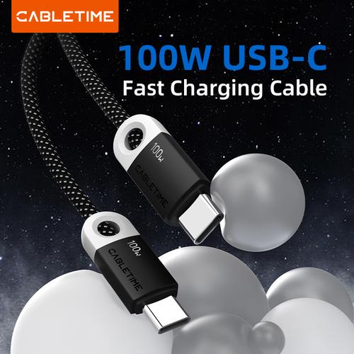 Promo Kabel Data Fast Charger USB Type C to C PD 100W CABLETIME USB ...