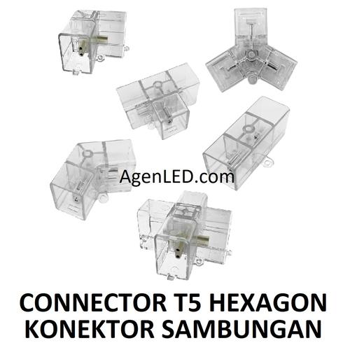 Jual LUMIRS Connector T5 LED Hexagon konektor soket Lampu TL socket ...