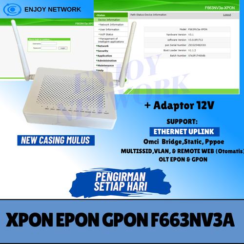 Jual XPON EPON GPON ZTE F663NV3A - ZX-F663nv3a+adp - Kab. Purwakarta ...