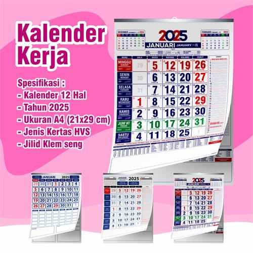 Jual Kalender Kerja - Kalender kerja dinding - kalender HVS - KAKER-1 ...