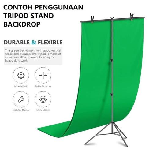 Jual Tiang + Kain Green Screen 2x2m Stand Foto Studio Backdrop ...