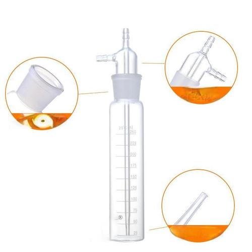 Jual 25ml 50ml Midget Inpinger Glass Impinger Glas Lab Dengan Skala ...