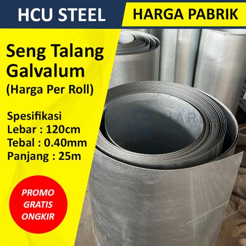 Jual Seng Talang Galvalum T 0.40mm x L 120cm x P 25m Plat Galvalume ...