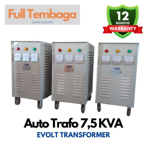 Jual EVOLT Auto Trafo 7,5 KVA Full Tembaga Murni CU Dry Type ...
