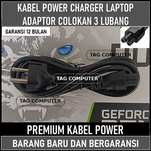 Jual Kabel Power Charger Laptop Adaptor Colokan 3 Lubang ORI - PREMIUM ...