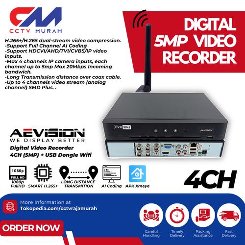 Jual DVR AEVISION 4CH HS-BH3004VH XMEYE 5MP - DVR Only - Jakarta Barat ...