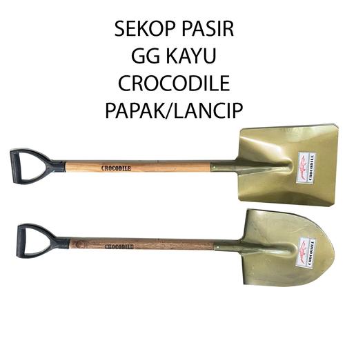 Jual Serok Sekop Pasir Gagang Kayu Tebal Ujung Runcing / Papak ...