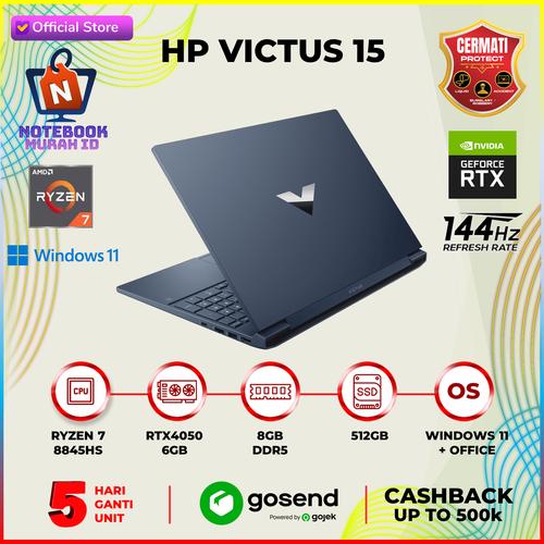 Promo HP Victus 15 Ryzen 7 8845HS RTX4050 6GB Ram 8GB Ssd 512GB Win 11 ...
