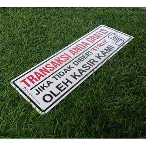 Promo SIGNAGE TEMPEL - PEMBELIAN TANPA STRUK GRATIS - AKRILIK 30 X 10 ...