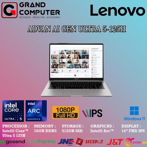 Promo ADVAN AI GEN ULTRA 5 INTEL CORE ULTRA 5-125H 16GB 512GB SSD 14"FHD IPS INTEL ARC WINDOWS ...