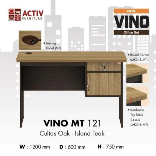 Jual Meja Kantor 120 cm Meja Tulis Meja kerja 120 MT vino 121 active ...