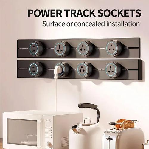 Jual G-BITS Wall Mounted Power Track Rail Socket 50-100CM 8000W ...