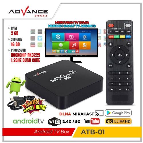 Jual BST ADVANCE ATB-01 ANDROID TV BOX MXQ PRO 4K SUPPORT WIFI 2+16GB ...