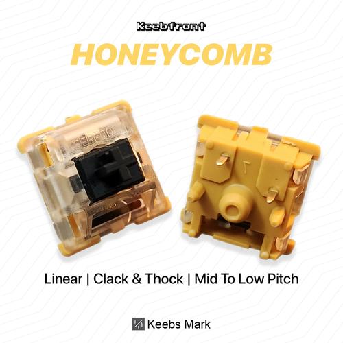 Promo KeebFront HoneyComb Linear Switch Mechanical Keyboard - Lube+Film - Jakarta Utara ...
