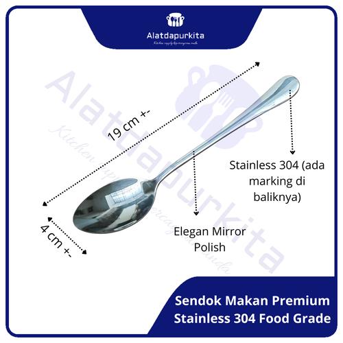 Promo Sendok Makan Dinner Spoon Tebal Stainless 304 Model Elegant Food Grade Anti Karat Kelas ...