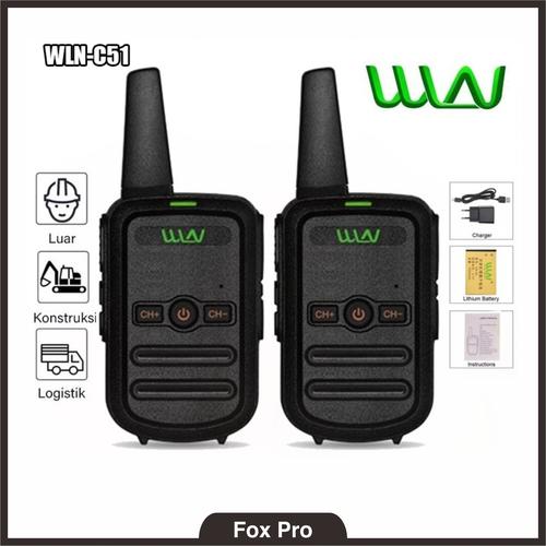 Jual Fox Pro WLN-C51 Walkie Talkie Portable Ringan 16 Channel UHF 400 ...