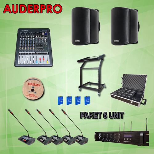 Jual MIC CONFERENCE WIRELESS AUDERPRO PAKET AR-17MB PAKAI 5 MIKROFON ...