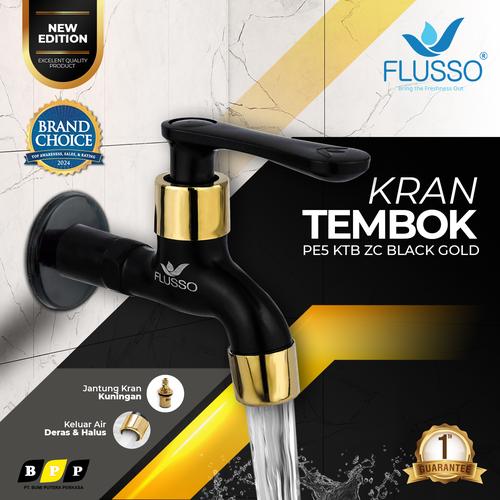 Promo KRAN AIR Tembok 1/2" inch Black Gold Jantung Kuningan Bergaransi ...