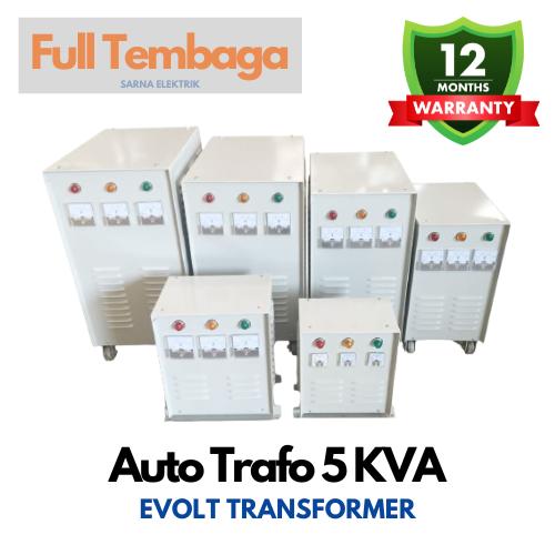 Jual Auto Trafo 5 KVA 3 Phase / 3 Fasa Full Tembaga CU Dry Type Travo ...