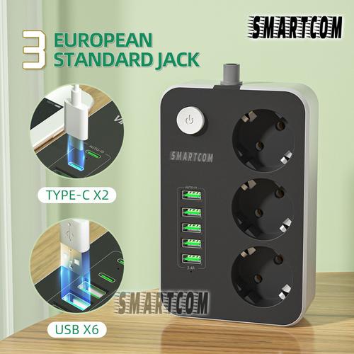 Jual Terminal Colokan Listrik 6 USB 3 Socket Europe Schaffsen - 5 ...
