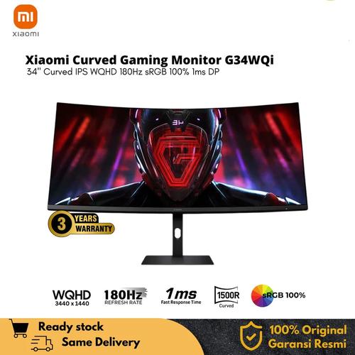 Jual Xiaomi Mi Monitor 34 Inch G34WQi WQHD Ultrawide 180Hz Curved ...