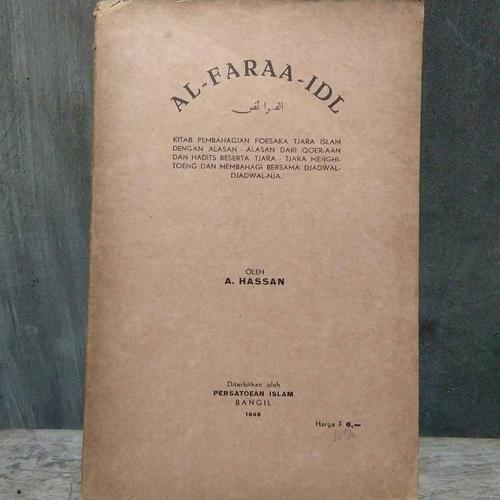 Jual buku Al - Faraa - Idl, kitab pembahagian poesaka tjara islam ...