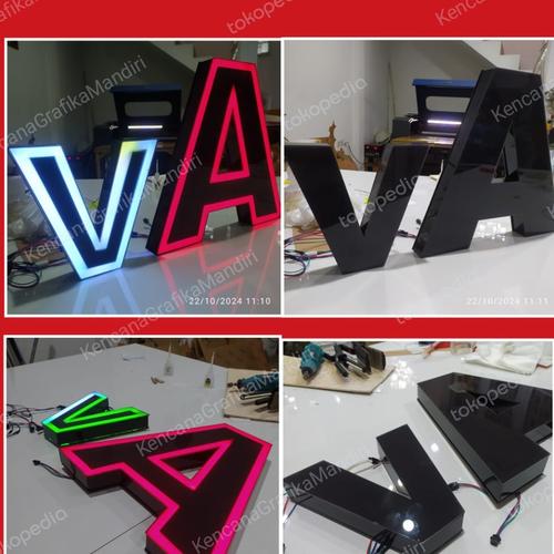 Jual Huruf timbul RGB Running Akrilik DayNight. Huruf timbul 3D LED RGB ...