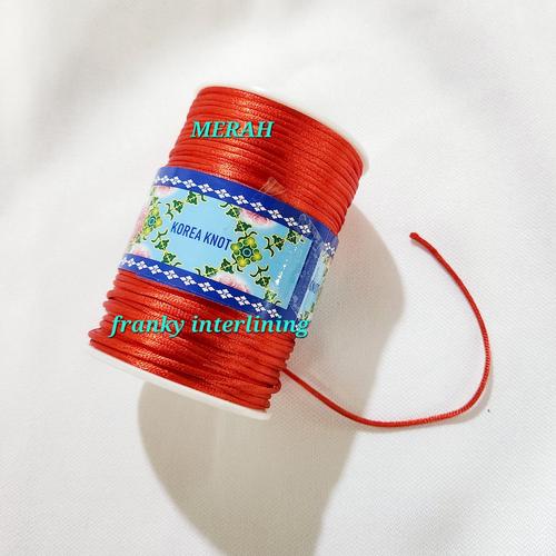 Jual TALI SATIN KOREA KNOT DIAMTER 2MM HARGA PER ROLL ISI 100 METER ...