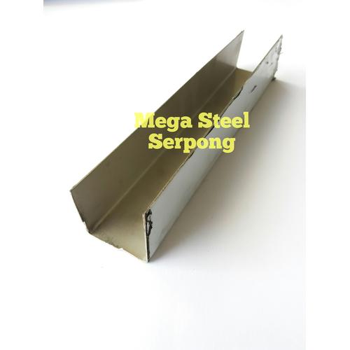 Jual List lis U Stainless Steel Hairline uk 3.5 x 3.5 cm, Pjg 1.2 m ...