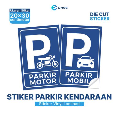 Jual Stiker Tanda Parkir / Stiker Area Parkir Motor Mobil Sepeda ...