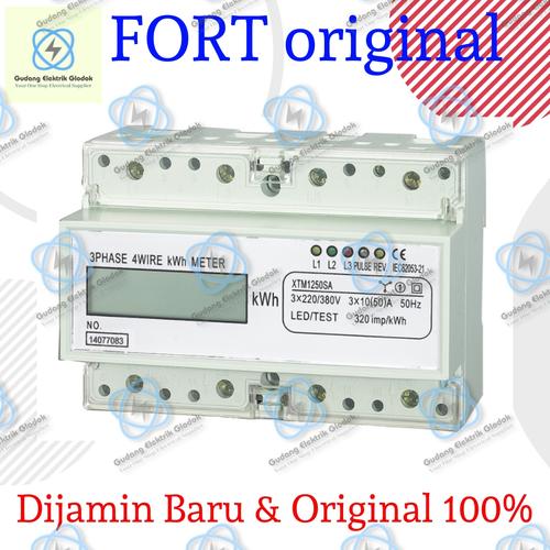 Jual KWH METER 3 PHASE, ANALOG XTM1250S & DIGITAL XTM1250SA - Merk FORT - ANALOG, 20(100)A ...