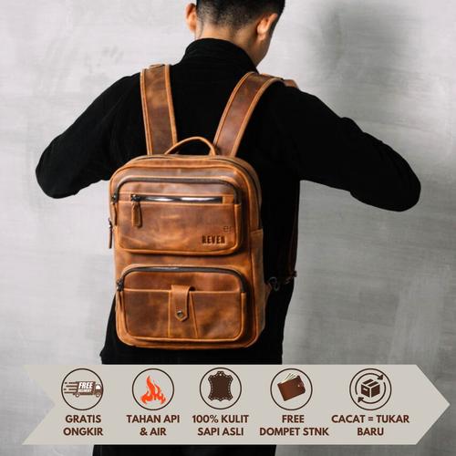 Jual OSIRIS Backpack Ransel Pria Kulit Sapi Asli Tas Terbaru Branded ...