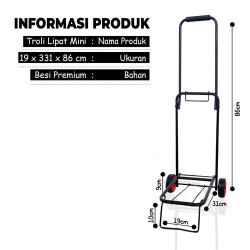 Jual Troli Lipat Serbaguna Trolley Galon Gas Barang Belanja + Tali ...