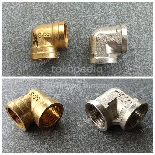 Jual Knee Elbow Besi Double Drat Dalam 1/2" Inch Sambungan Siku Pipa ...