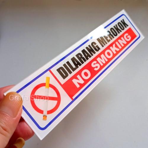 Jual Papan Tanda Tulisan No Smoking Area Acrylic Sign Dilarang Merokok ...
